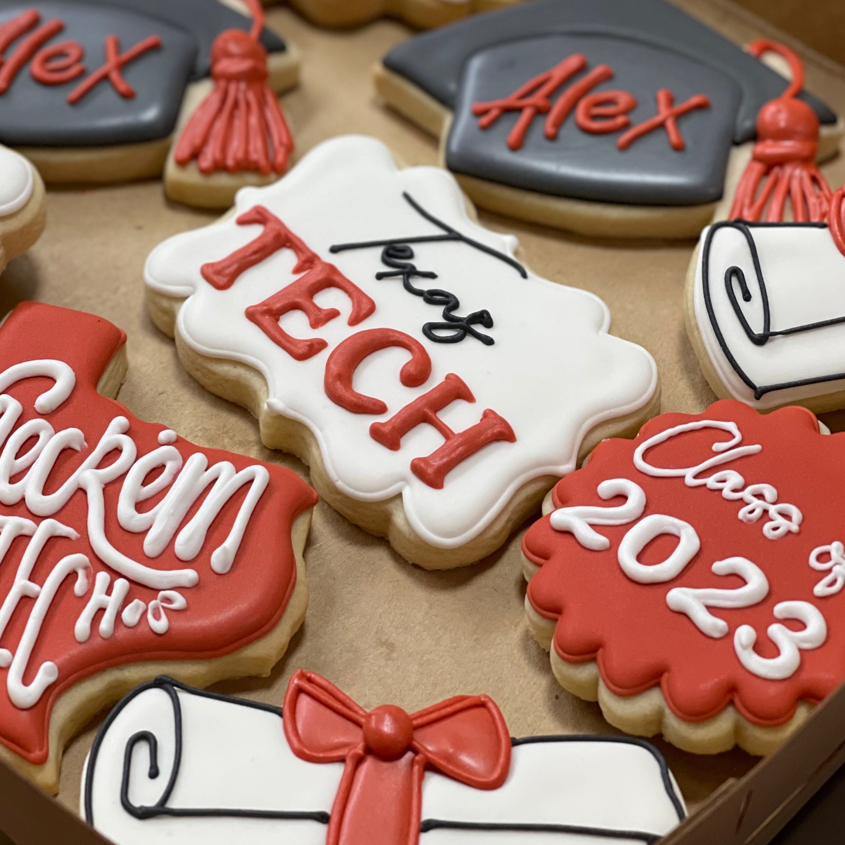 Texas Tech Graduation Cookies | Short & Sweets Bakery